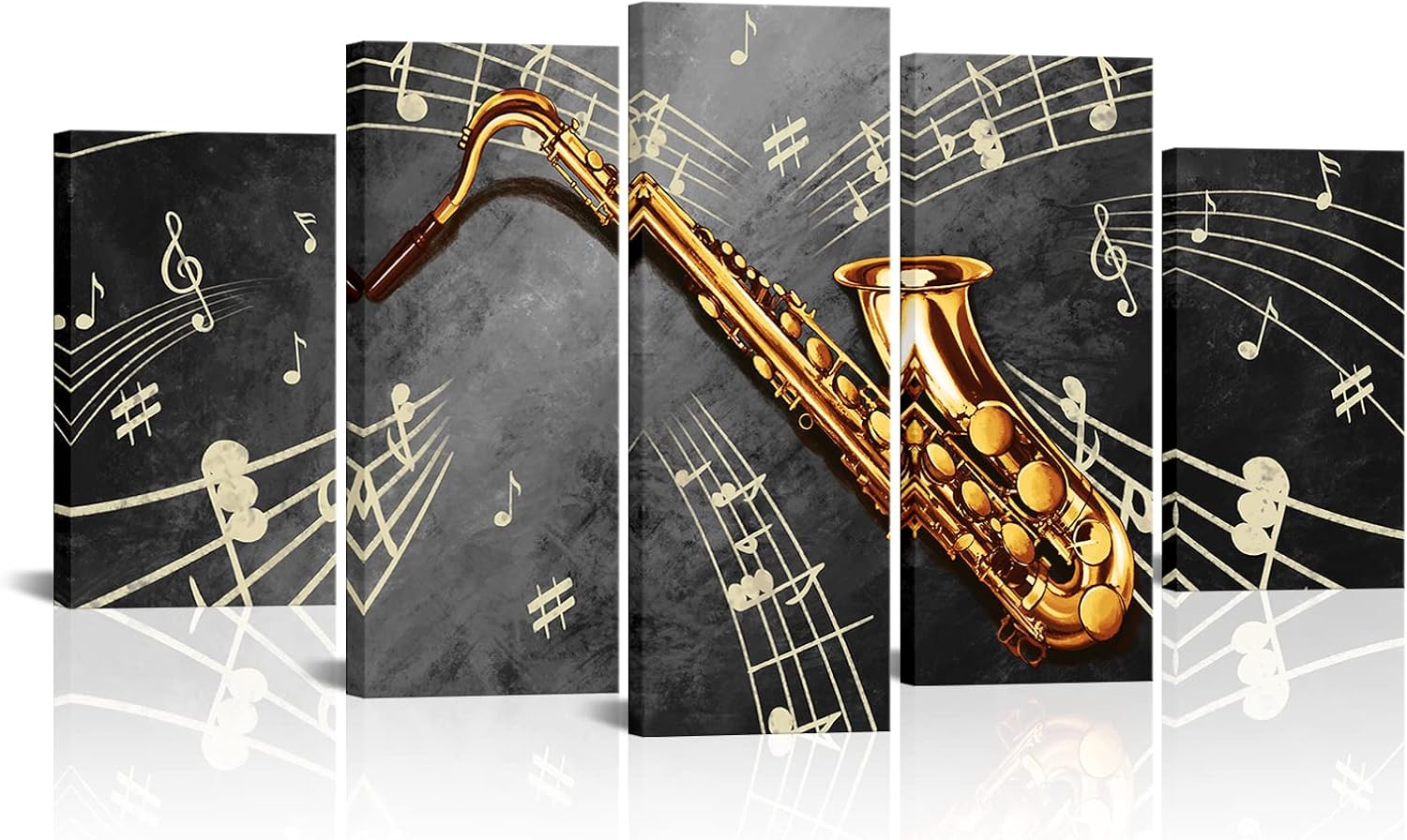 Amazon.com: Saypeacher Music Canvas Wall Art Jazz Saxophone Pictures ...