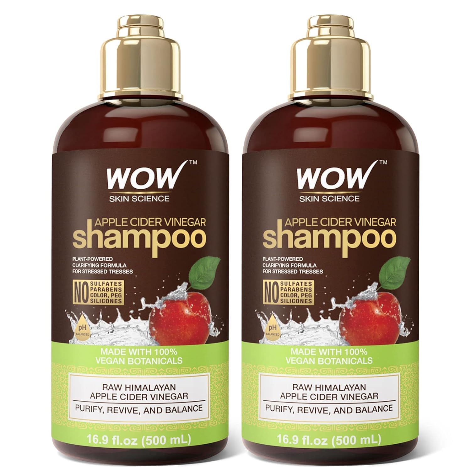 Amazon.com : WOW- Apple Cider- Vinegar Shampoo - Reduce Dandruff, Frizz ...