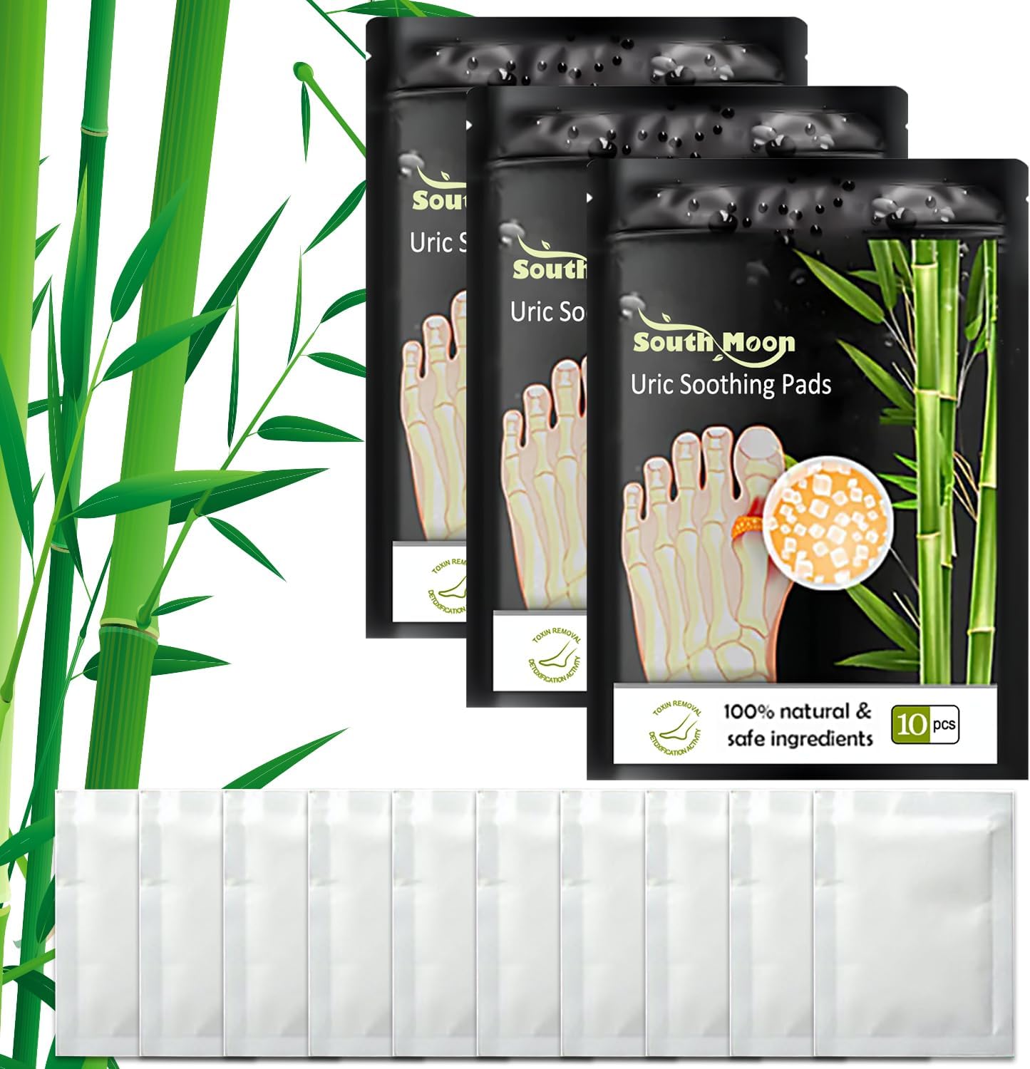 Patch Detox Pieds Perte de Poids, Lot de 30 Patch Pied Detox, Poudre de Gingembre 100% Naturelle ...