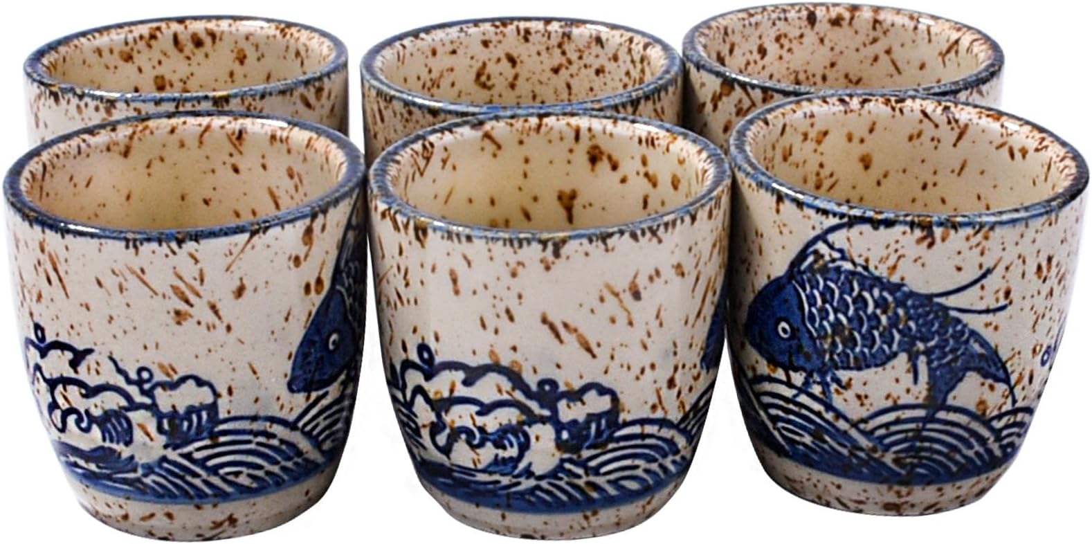 Amazon.com | Happy Sales HSSC-BLBK4A, Set of 4 Perfect Ceramic Sake ...