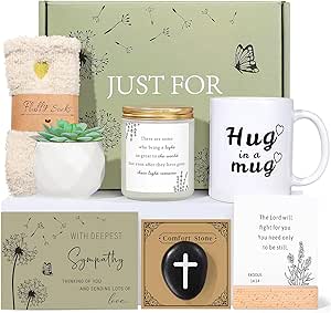 Amazon.com: iAOVUEBY Sympathy Gift Baskets, Sympathy Gifts For Loss Of Loved One Dad Mom Husband ...