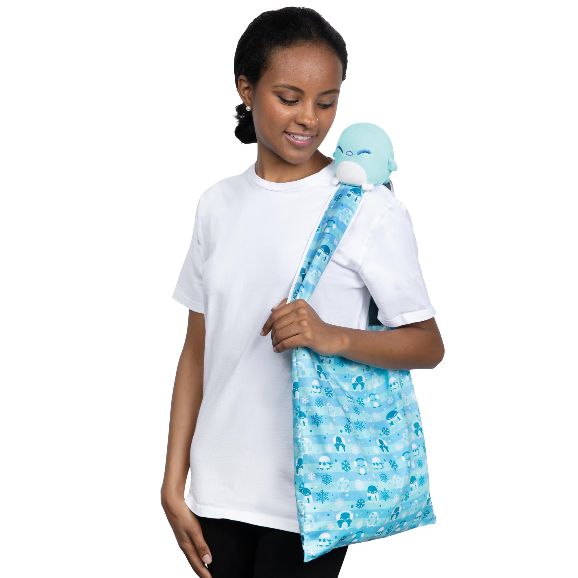 Snapklik.com : Plushie Tote Bag - Holiday Snowflake Penguin - From The ...