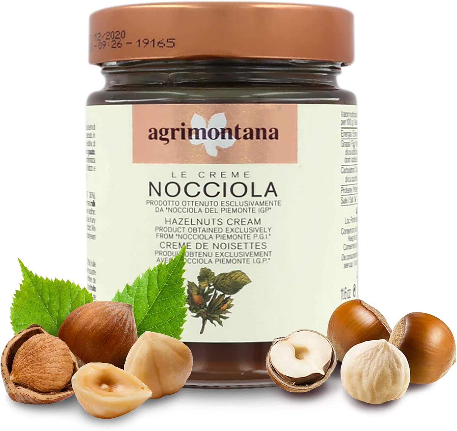 Piedmont Hazelnut Cream, PGI Piemont Hazelnuts, 330 Grams / 11.64 ...