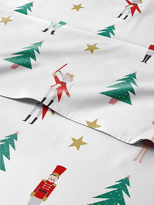 Amazon.com: Queen Christmas Nutcracker Ballet Sheet Set - Holiday Xmas ...