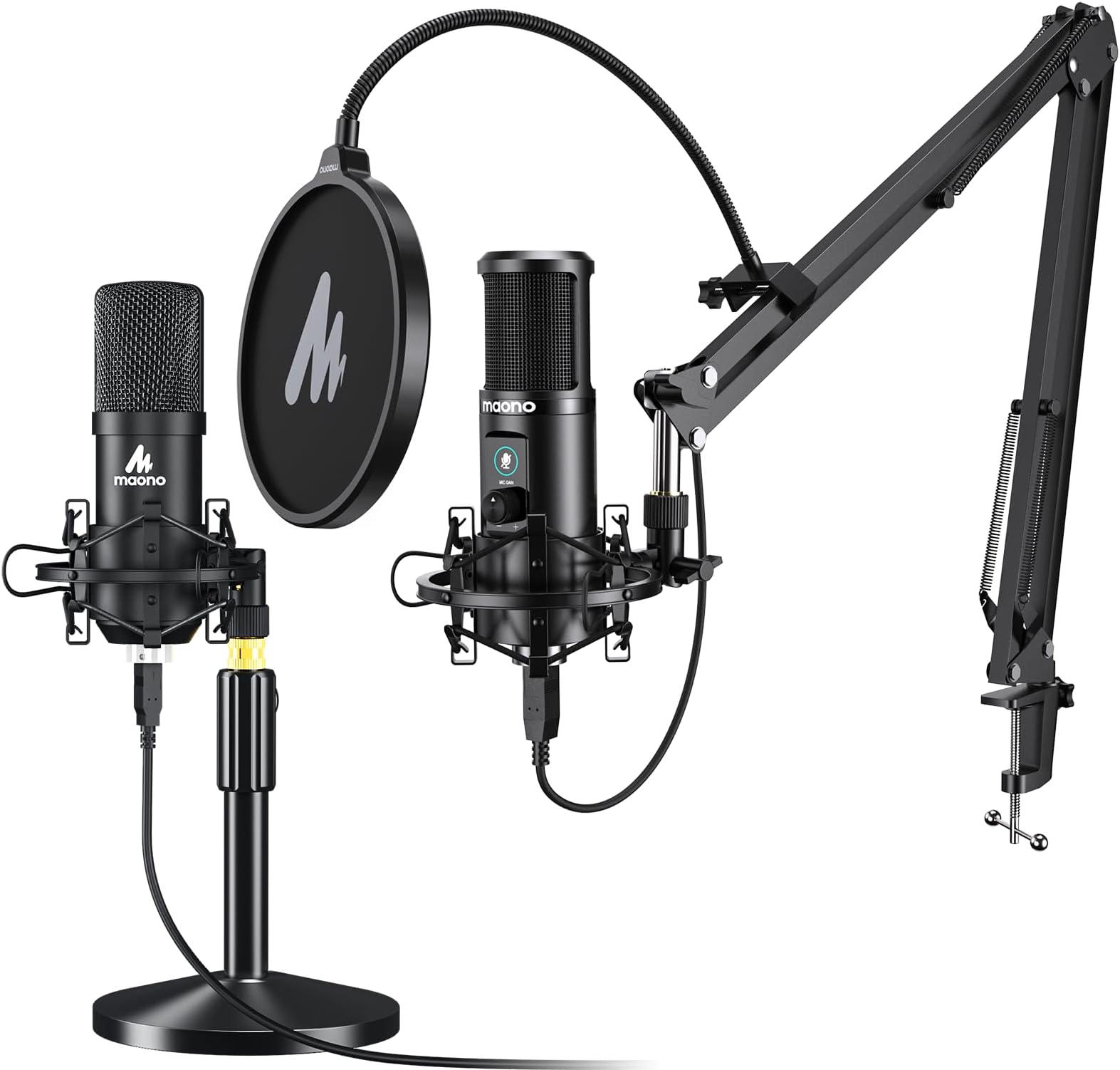 Amazon.com: MAONO USB Microphone Kit 192KHZ/24BIT Professional ...