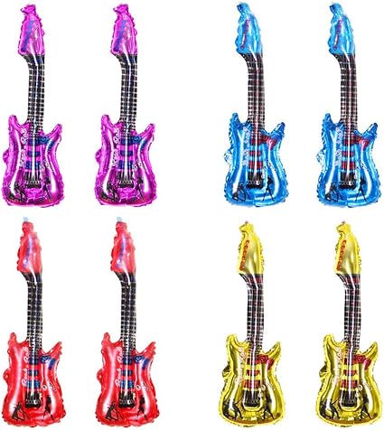 Amazon.com: Huture 8PCS 33" Aluminum Foil Balloon Inflatable Guitar ...