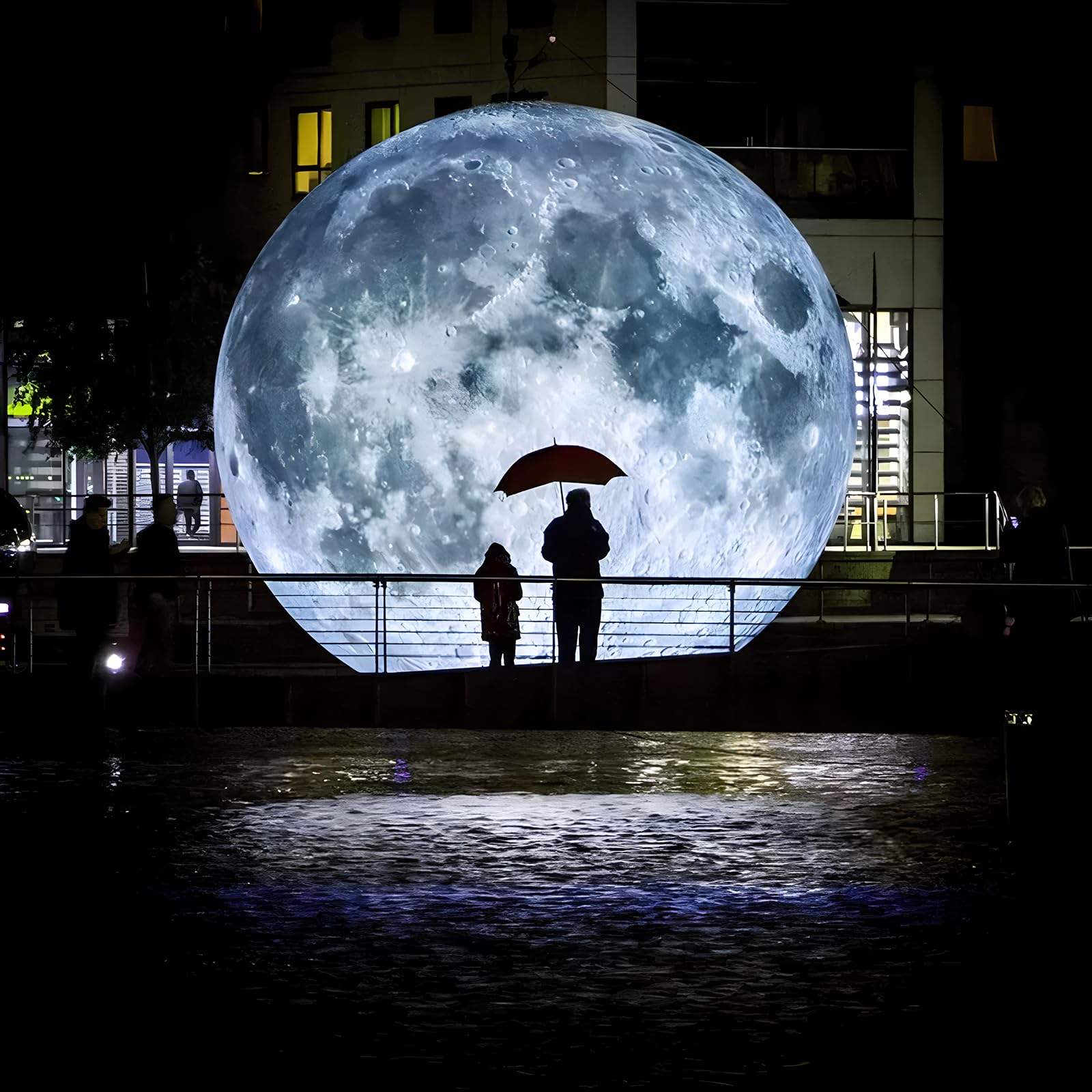 Amazon.com: Inflatable Moon Ball With LED Lights，PVC airtight moon ...