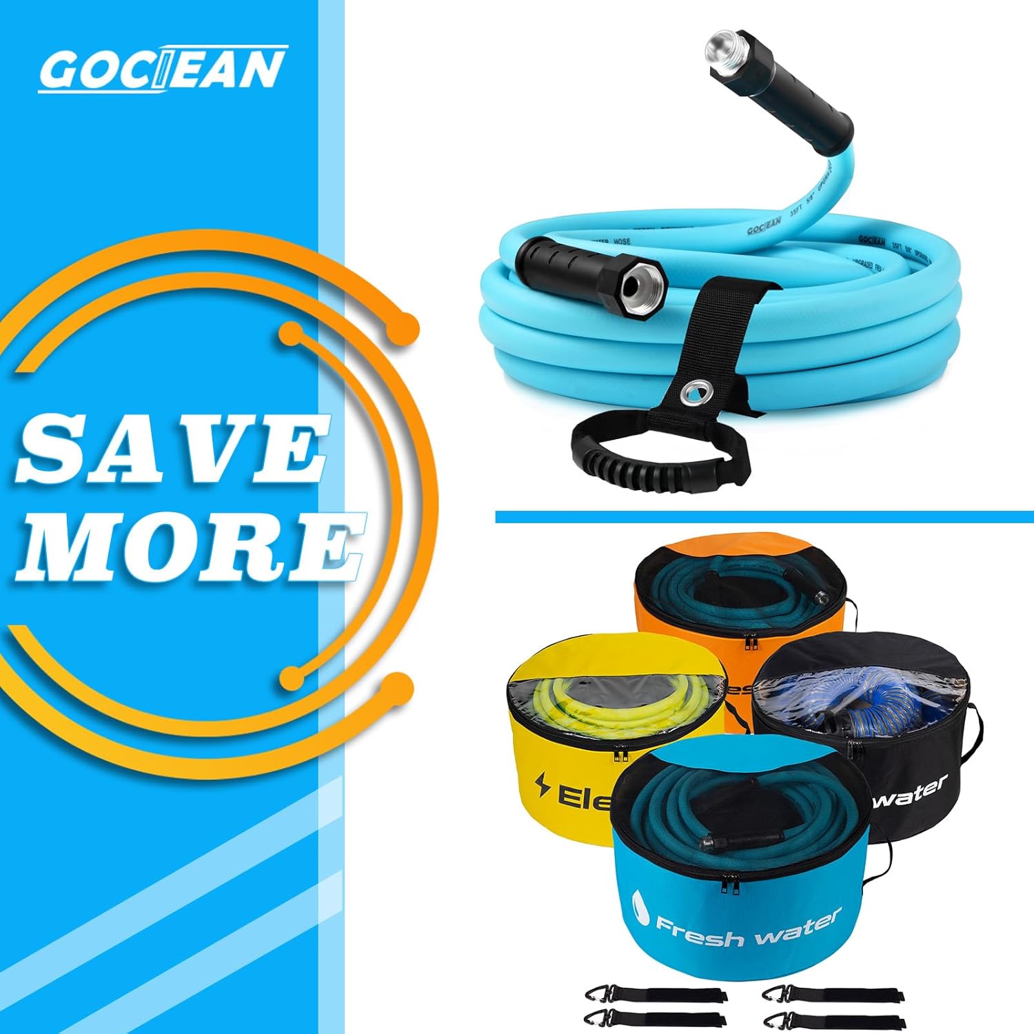 Amazon.com: 25ft Upgraded RV Water Hose & RV Hose Storage of 4 Packs ...