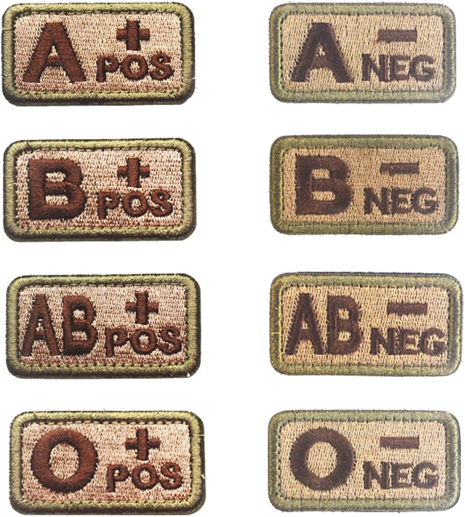 Amazon.com: 8 PCS Gerrit Blood Type Patches A+ B+ AB+ 0+ Positive A- B ...