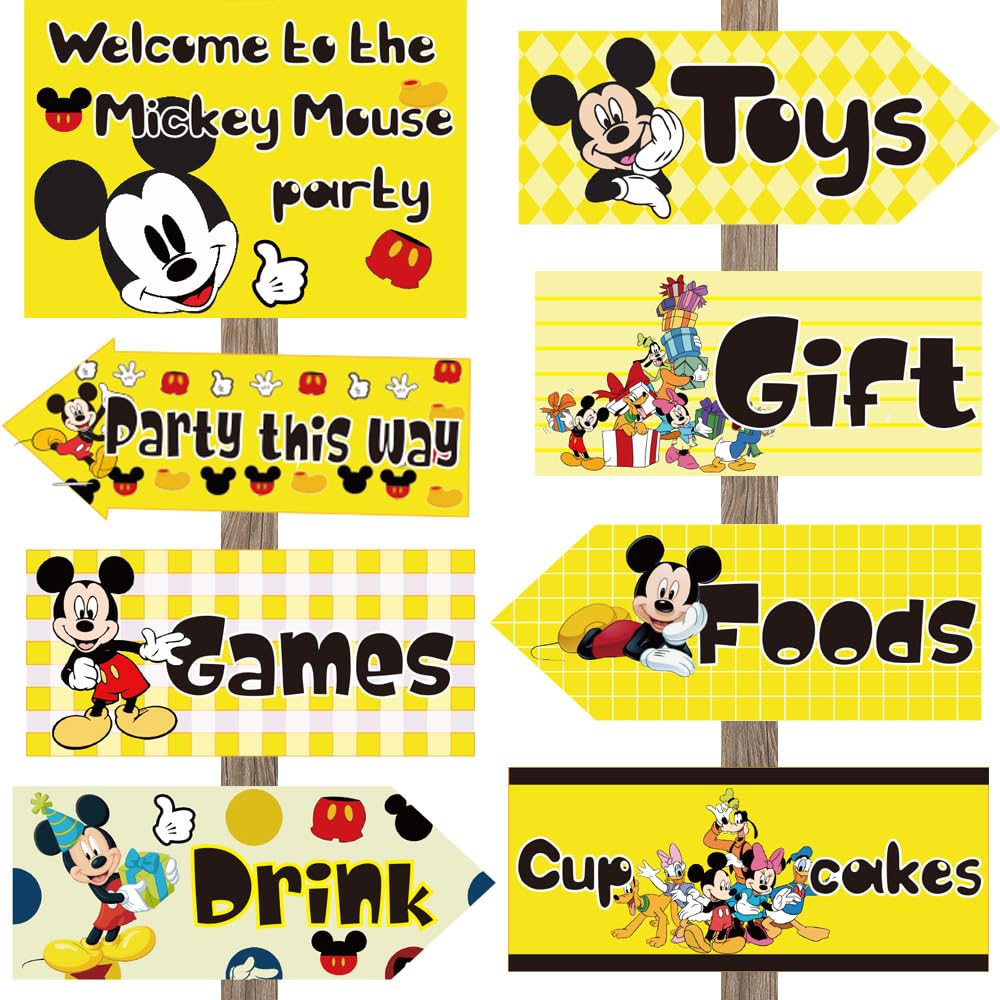 Mickey Mouse Birthday Party Supplies 16pcs Mickey Mouse Party ...