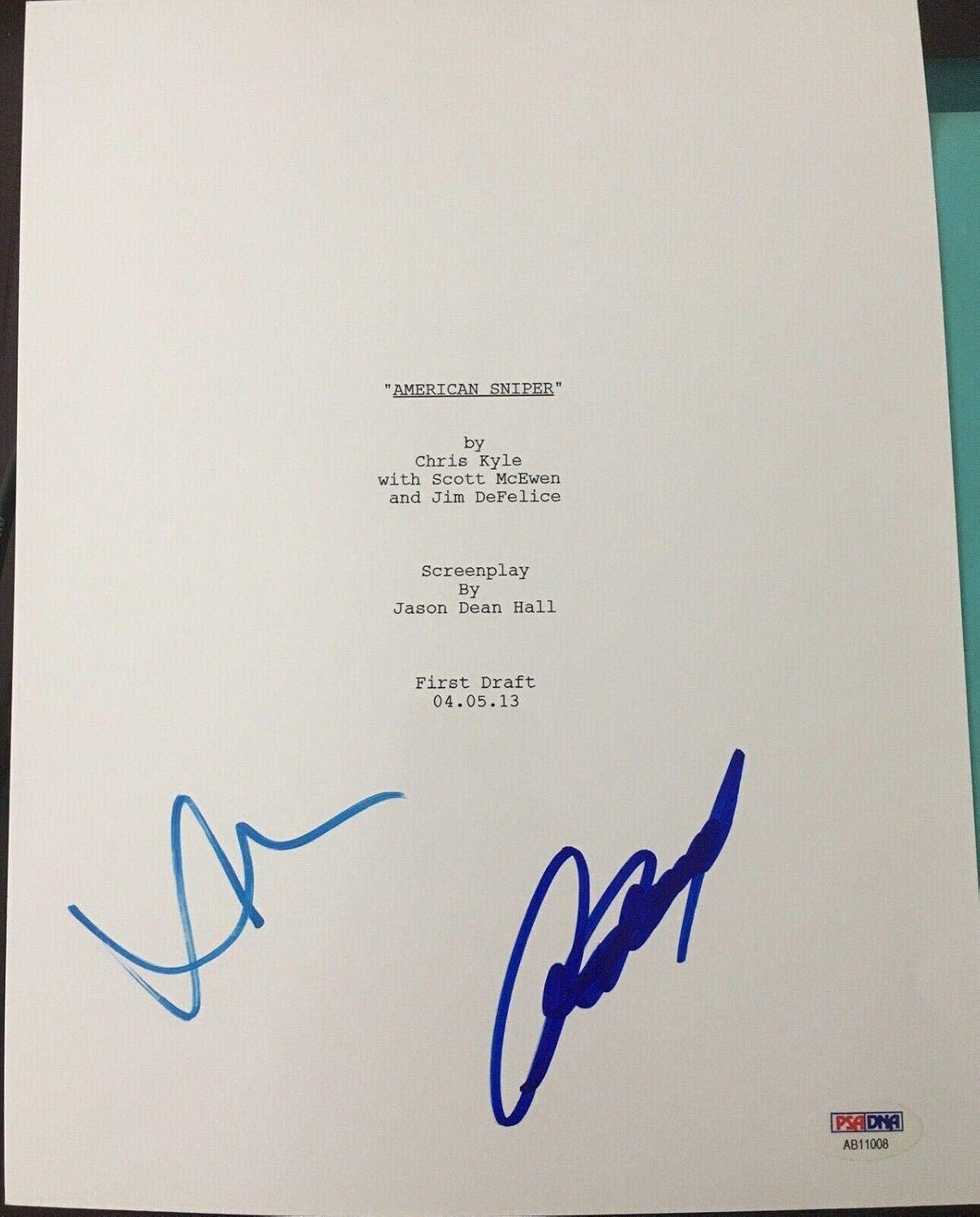 American Sniper" Clint Eastwood & Cast Signed Autograph Full Movie ...