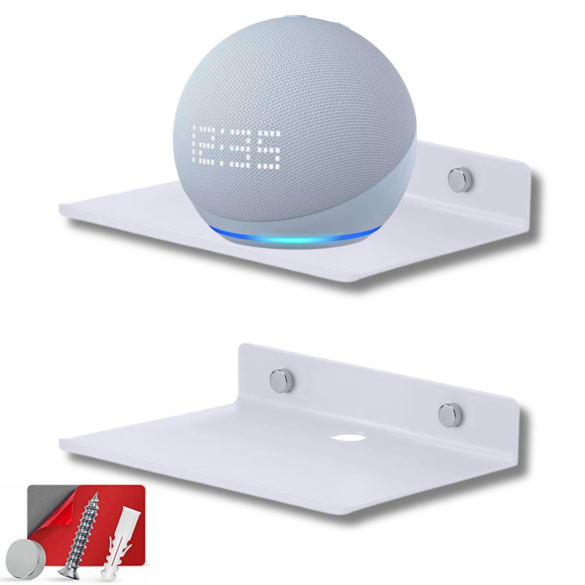 OrganizeMee Metal Small wall mounted shelves,Bluetooth speaker,Wi-Fi ...