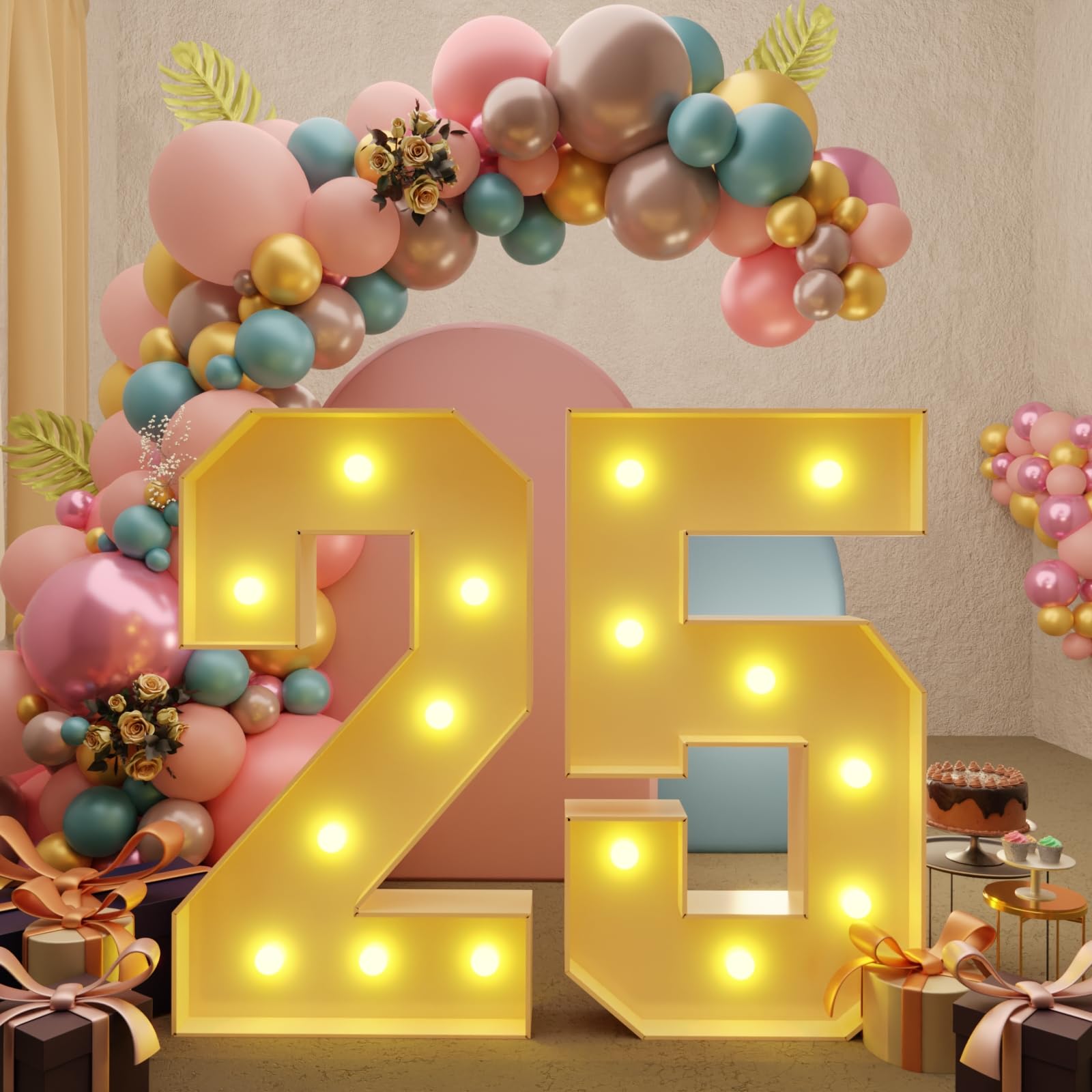 Snapklik.com : Imprsv 3FT Marquee Light Up Numbers, Marquee Numbers ...