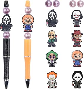 Amazon.com: AdornInk Horror Beadable Pens Kit Horror Movie Character ...
