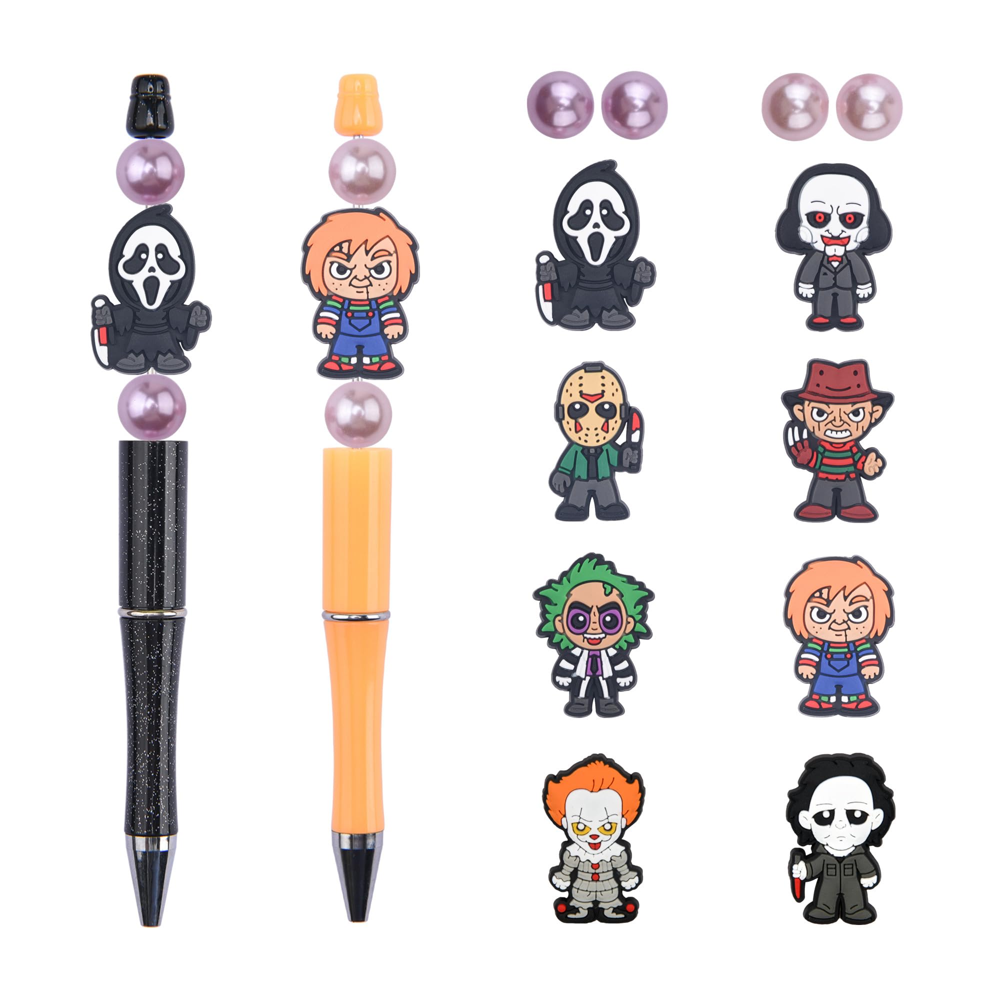 Amazon.com : AdornInk Horror Beadable Pens Kit Horror Movie Character ...
