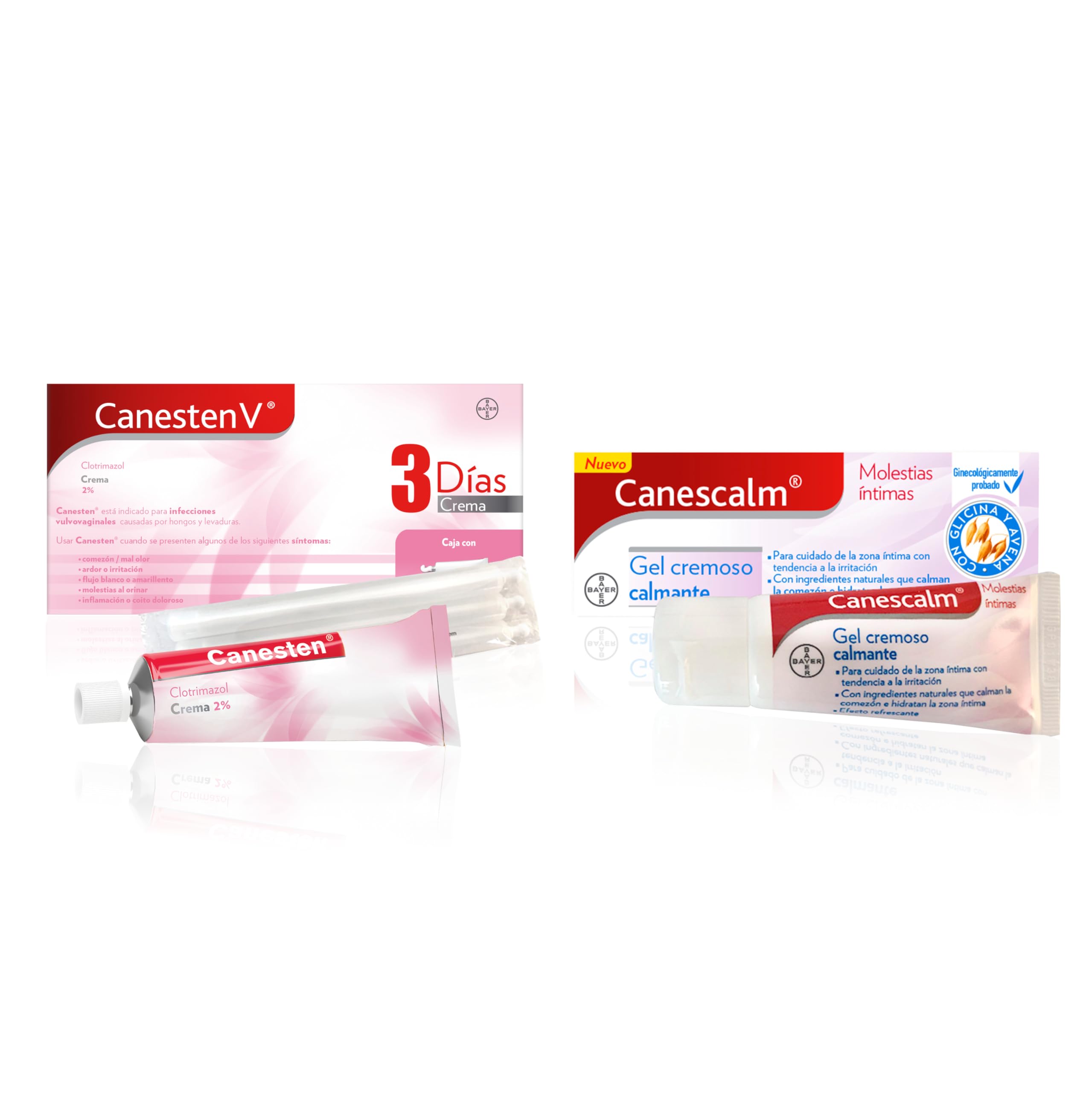 Canesten V Dual 3 Días con 3 Óvulos de 200 mg y Tubo con 10 g de Crema ...