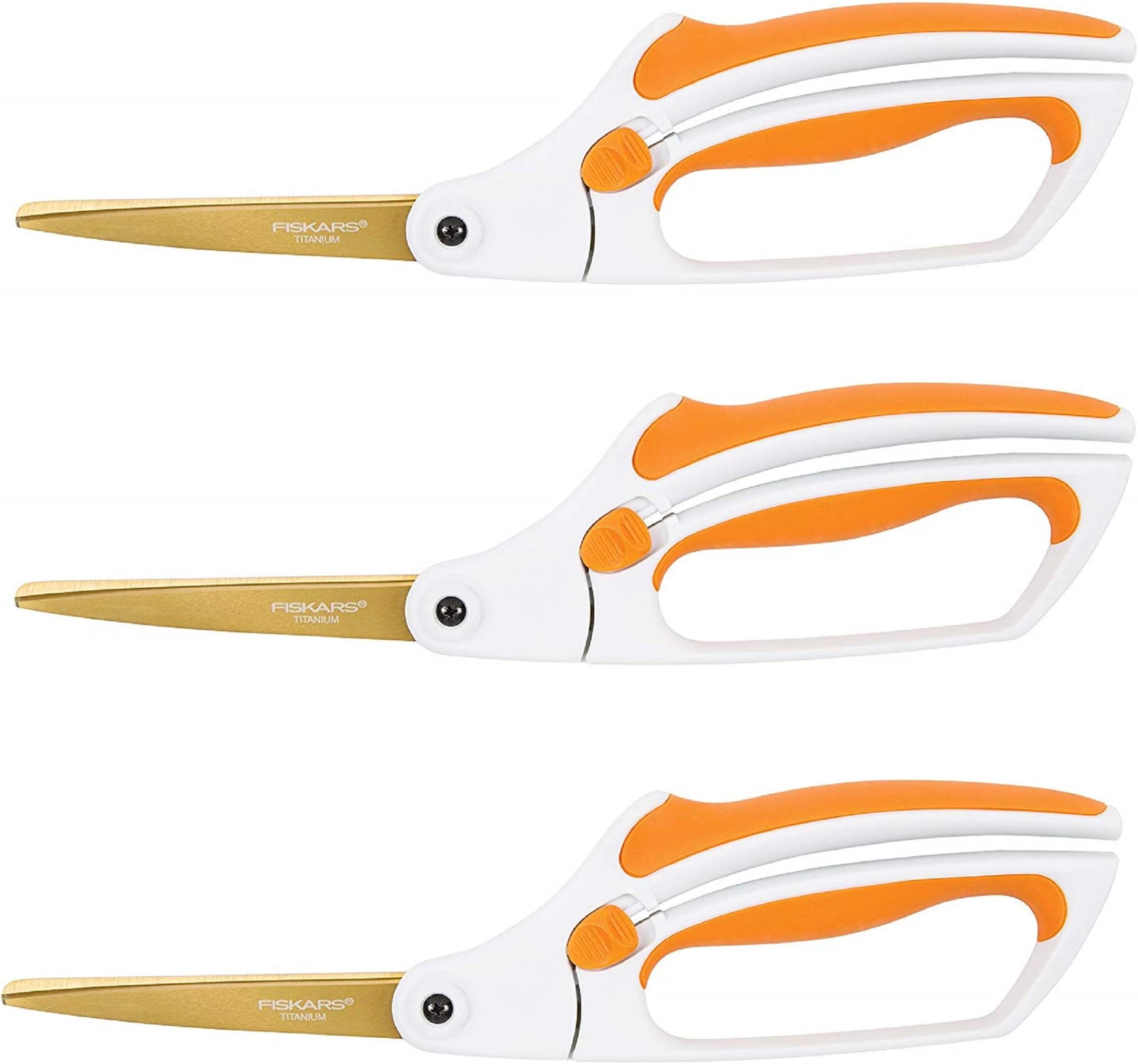 Amazon.com: Fiskars 12-71787097J Titanium Easy Action Scissors, 10 Inch ...