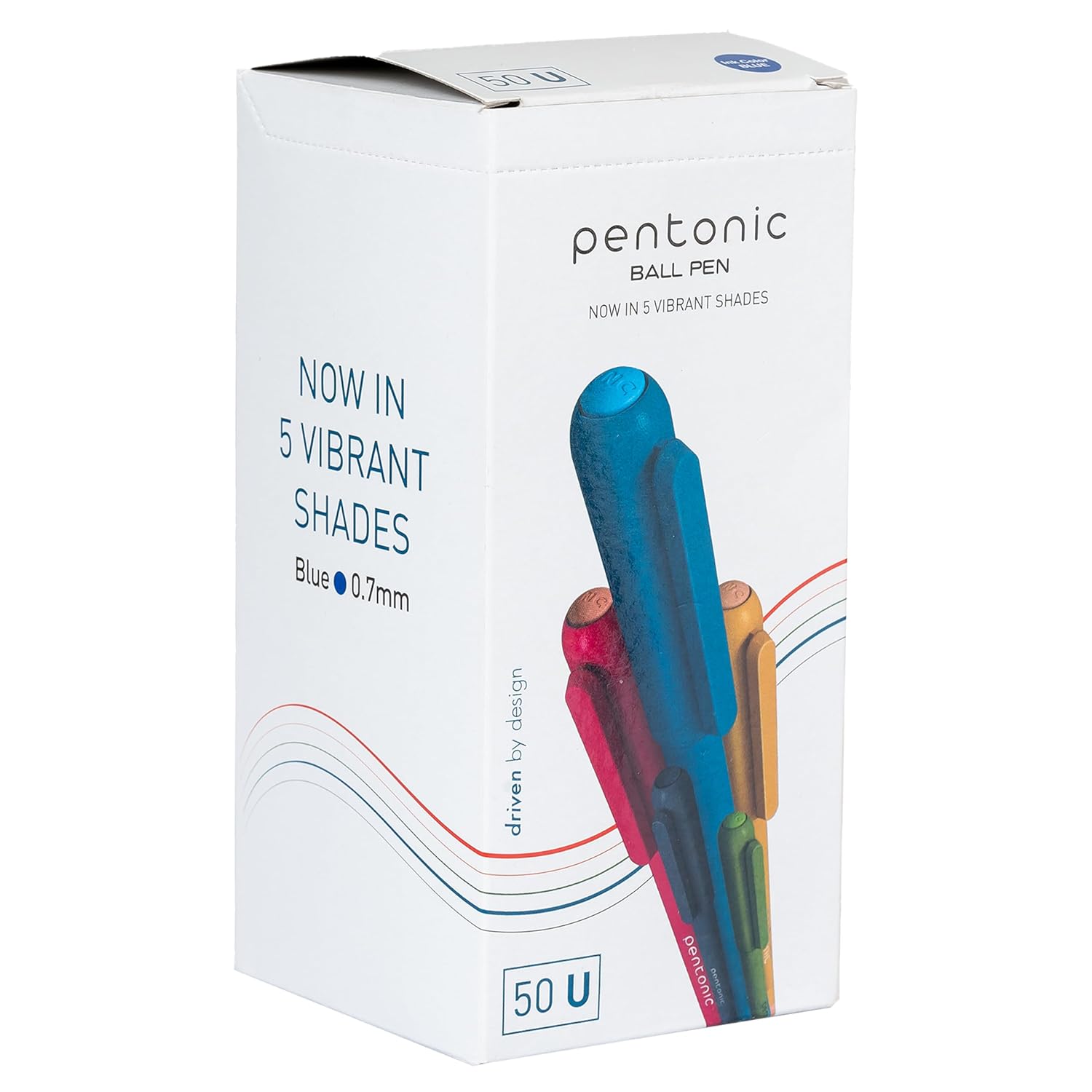 Pentonic 0.7mm Ball Pen | Vibrant Multicolor Body | Blue Ink, Pack of ...