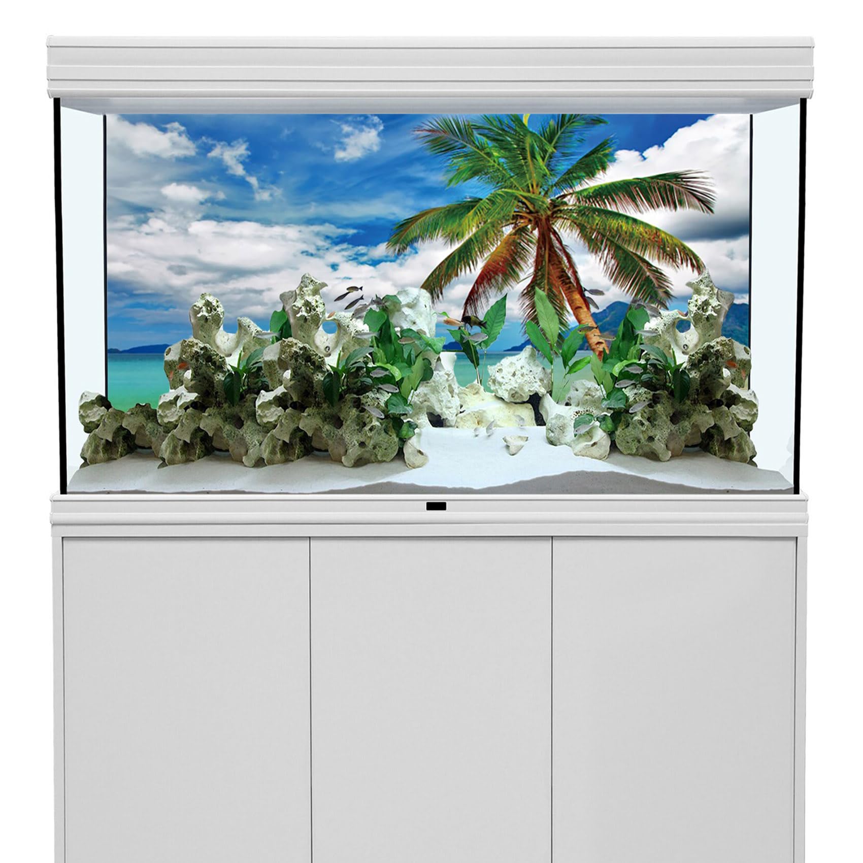 Snapklik.com : Fish Tank Background - 48x18 Inch Aquarium Backdrop Blue ...