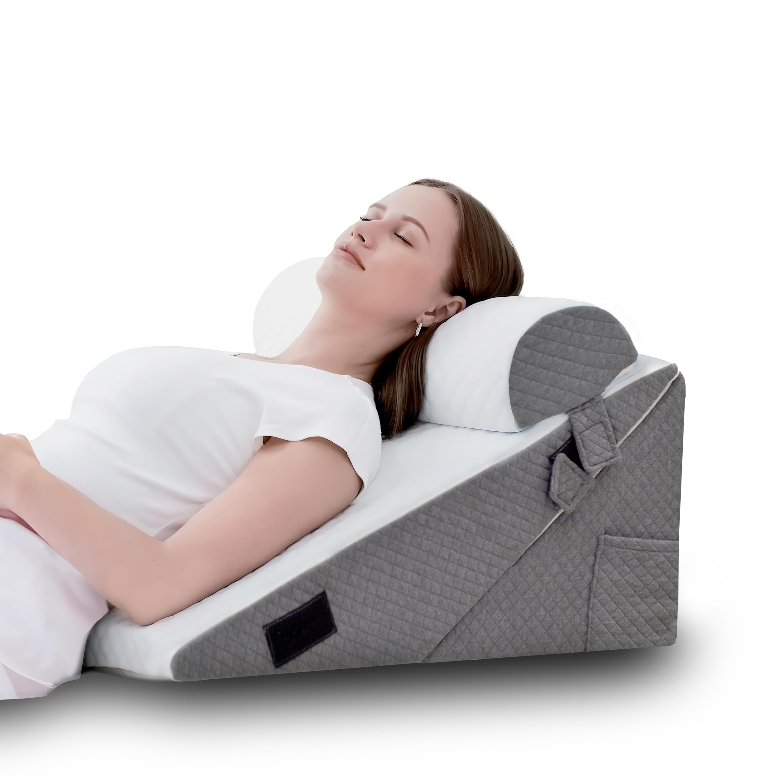 Amazon.com: 3Pcs Wedge Pillow for Sleep Apnea | Cooling Memory Foam ...