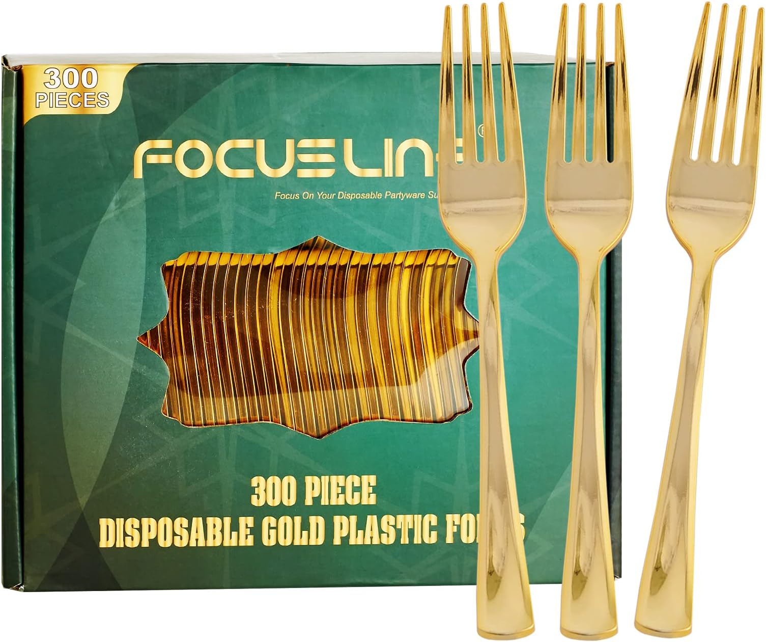 Amazon.com: Party Bargains Disposable Plastic Silverware Flatware Forks ...