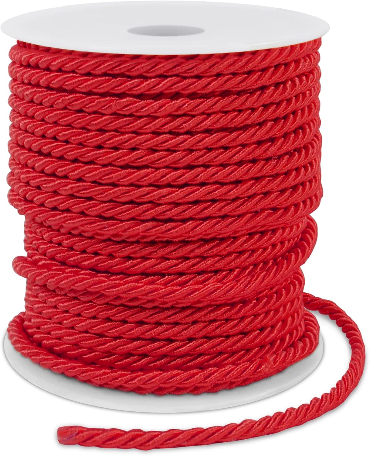 Amazon.com: LEREATI 27 Yards Twisted Silk Rope Cord, Red 3mm Satin ...