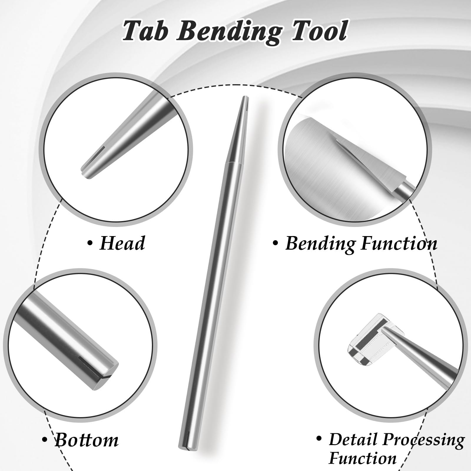 Snapklik.com : 7 Pieces Metal Puzzle Tool Set, DIY Metal Model Kit Tab Edge Cylinder Cone Shape ...