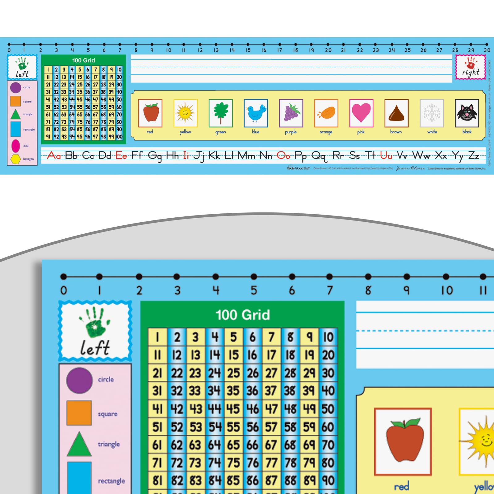 Really Good Stuff24pk Zaner Bloser 100 Grid With Number Line ...