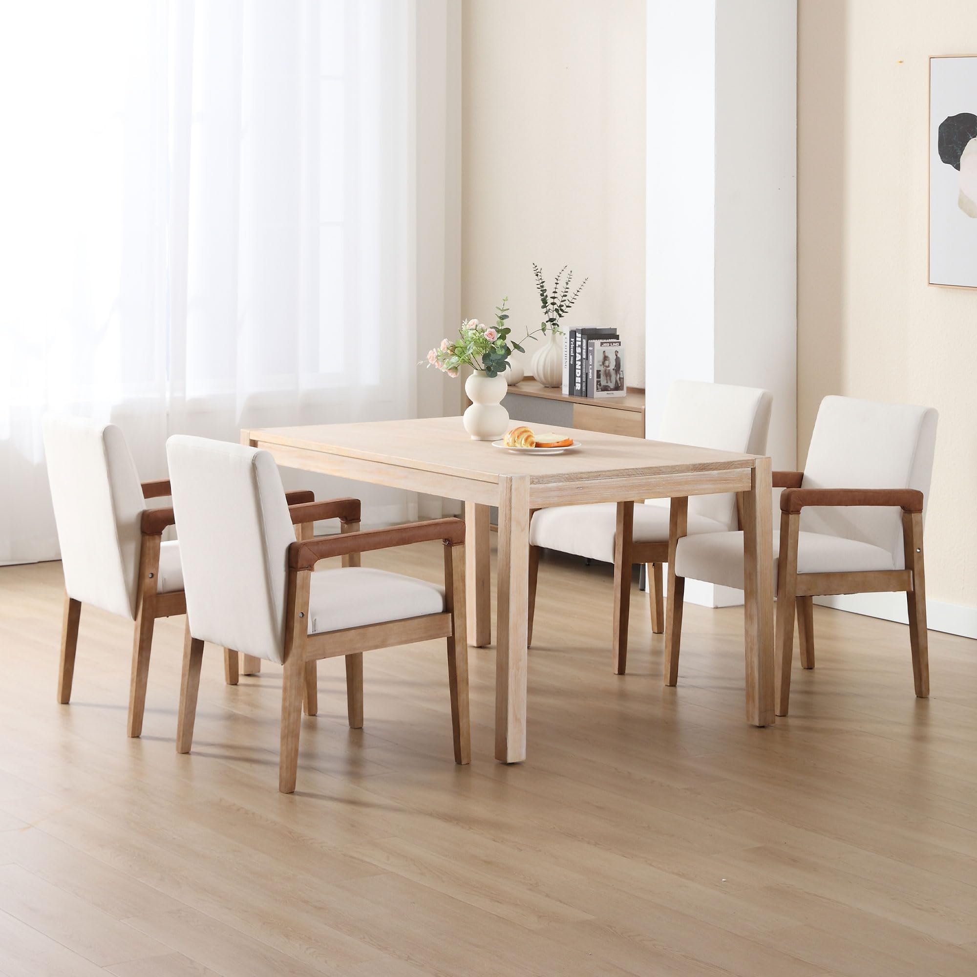 Amazon.com - Kmax Modern Dining Chairs Elegant Kitchen Chairs Linen ...