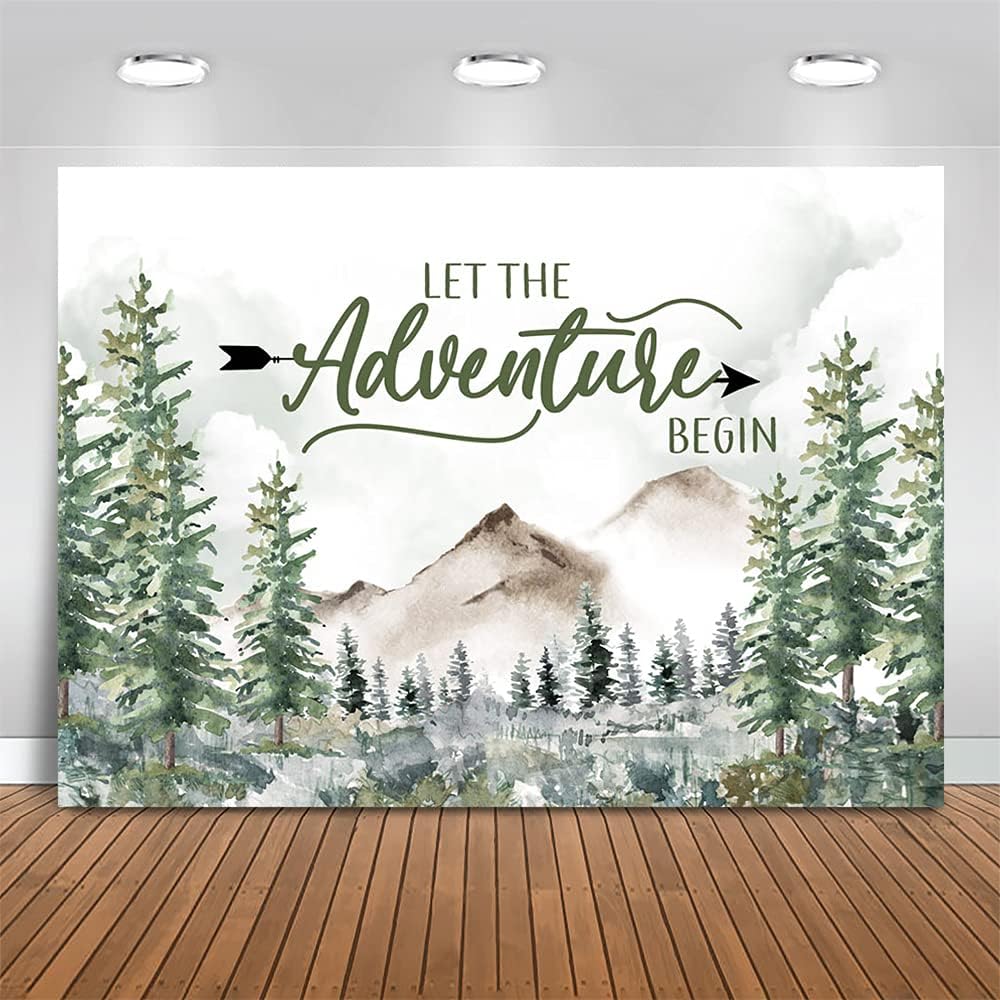 Amazon.com : LOONELO Let The Adventure Begin Backdrop Banner with 70.8 ...