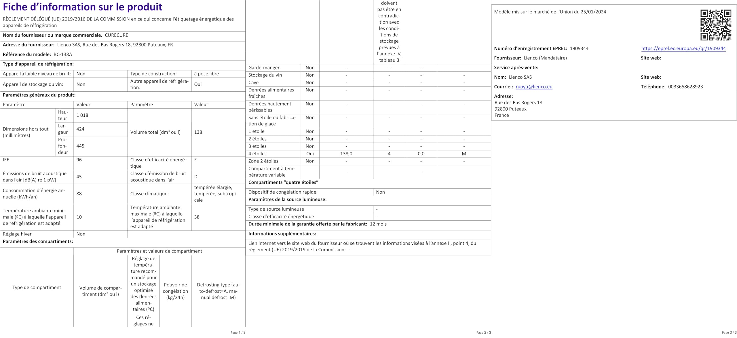 SEVERIN Réfrigérateur Congélateur 2 portes, Pose libre, Longueur 55 cm ...