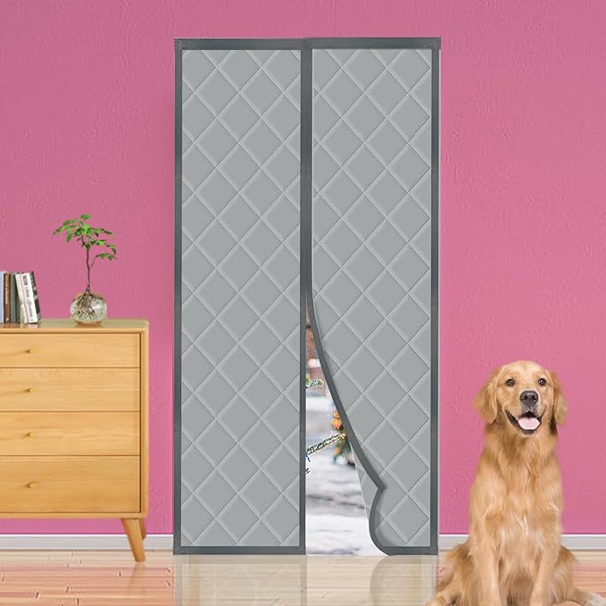 YRH Magnetic Insulated Door Curtain - Windproof Heavy Soundproofing ...