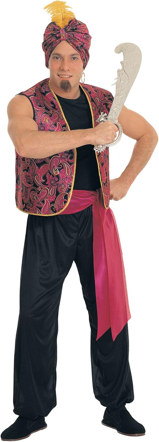 Amazon.com: Rubies Men's Sultan Complete Value Adult Costume Black Red ...