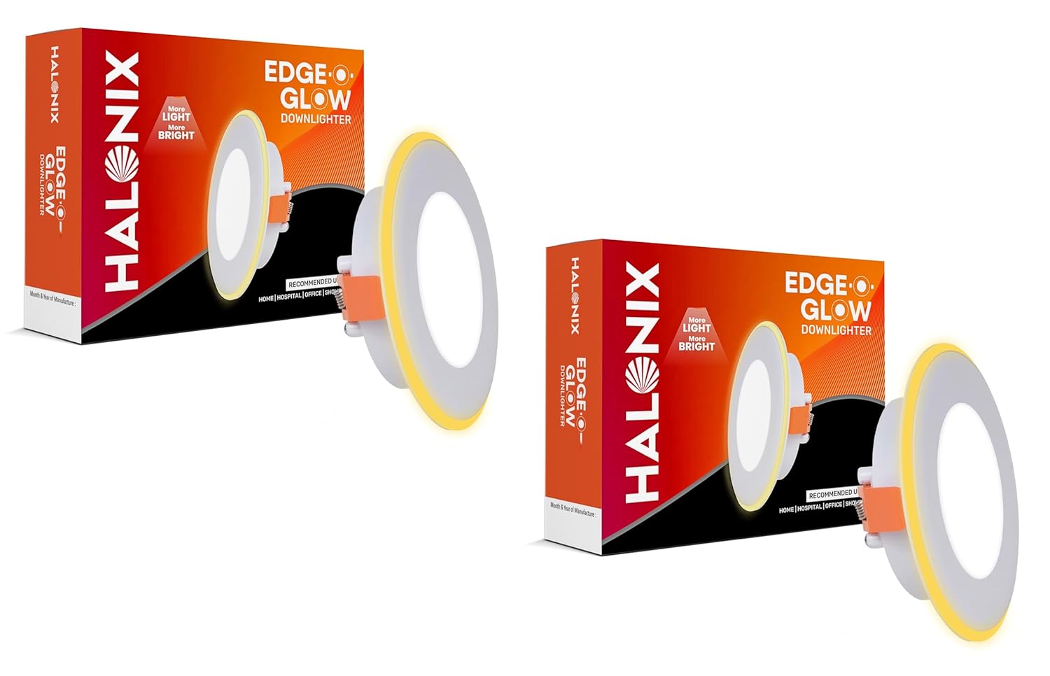 Halonix Polycarbonate 12W Edge-O-Glow Recessed Ceiling Light|3 Light ...