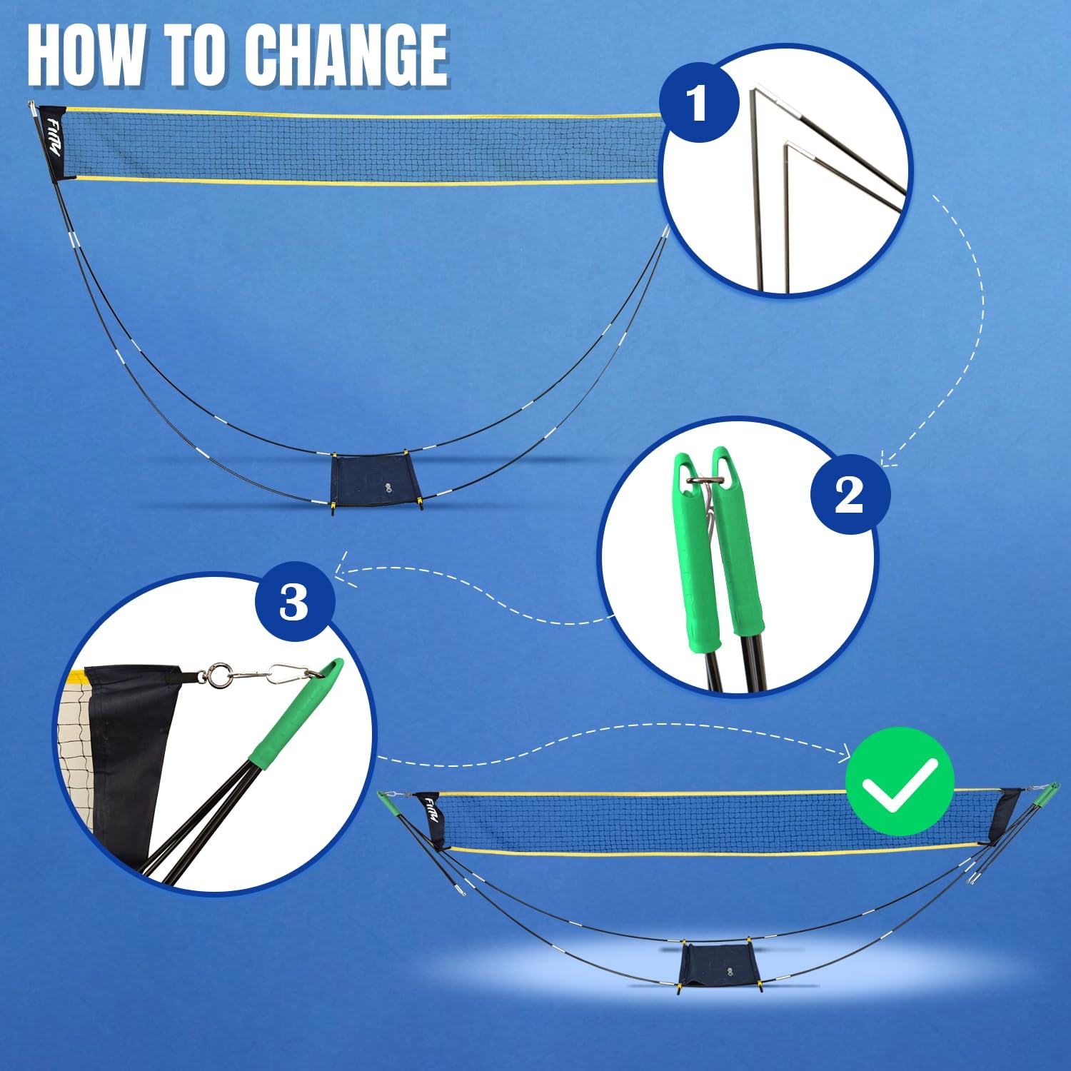 Snapklik.com : 2-in-1 Pickleball/Badminton Combo Set