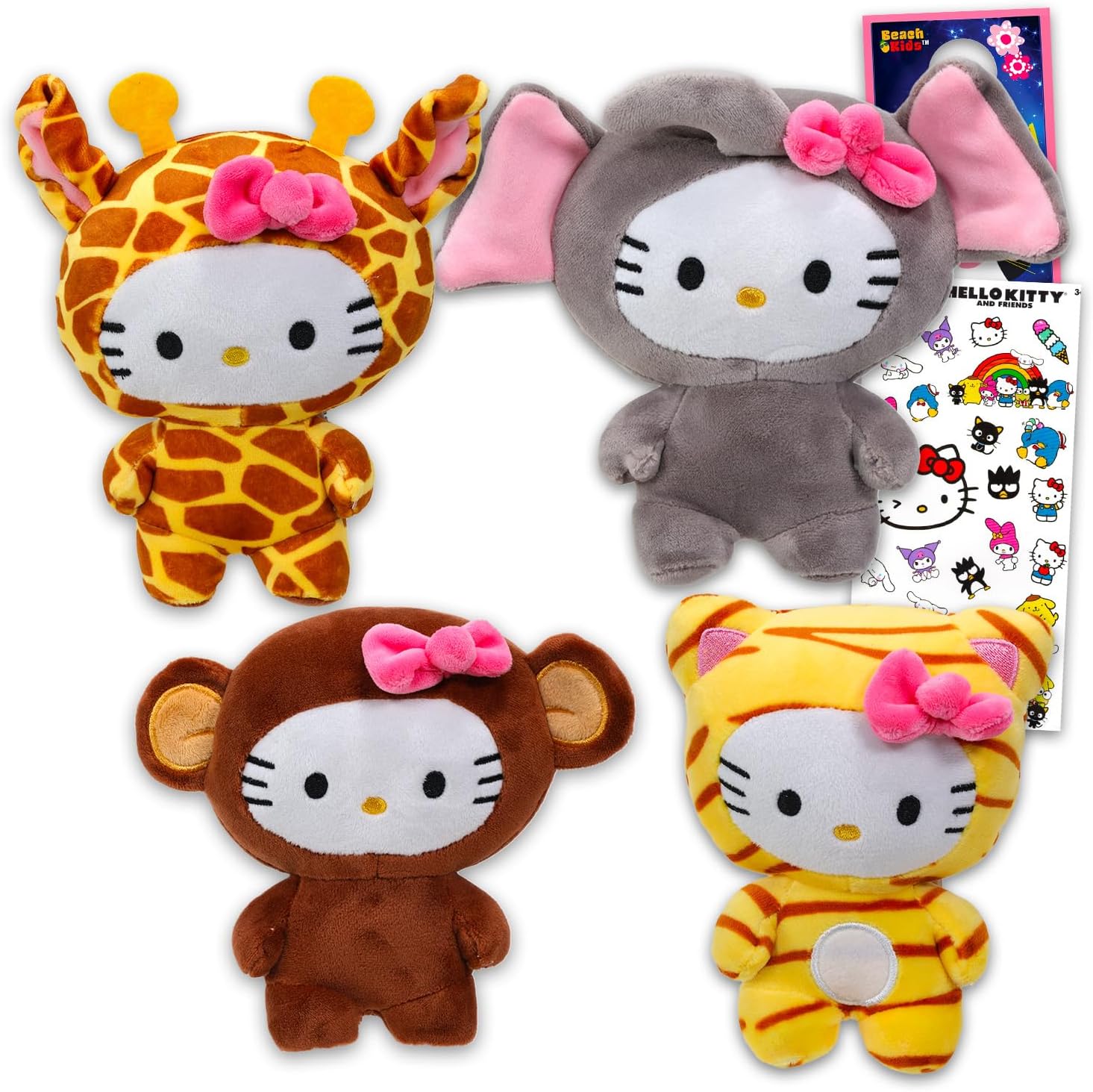 Amazon.com: Hello Kitty Plush Toy Set - 4 Pack Bundle with 7" Sanrio ...