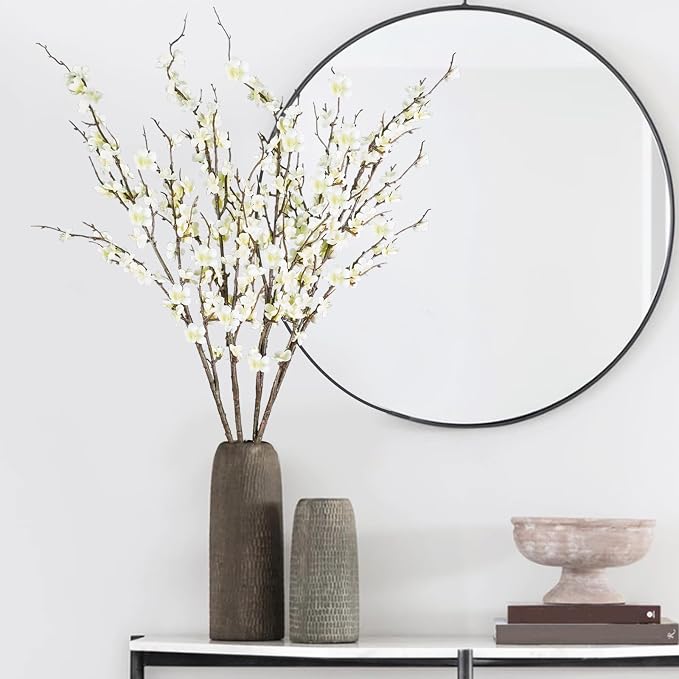 Amazon.com: Krissing 4 Pcs Cherry Blossom Branches 39” Tall Artificial ...