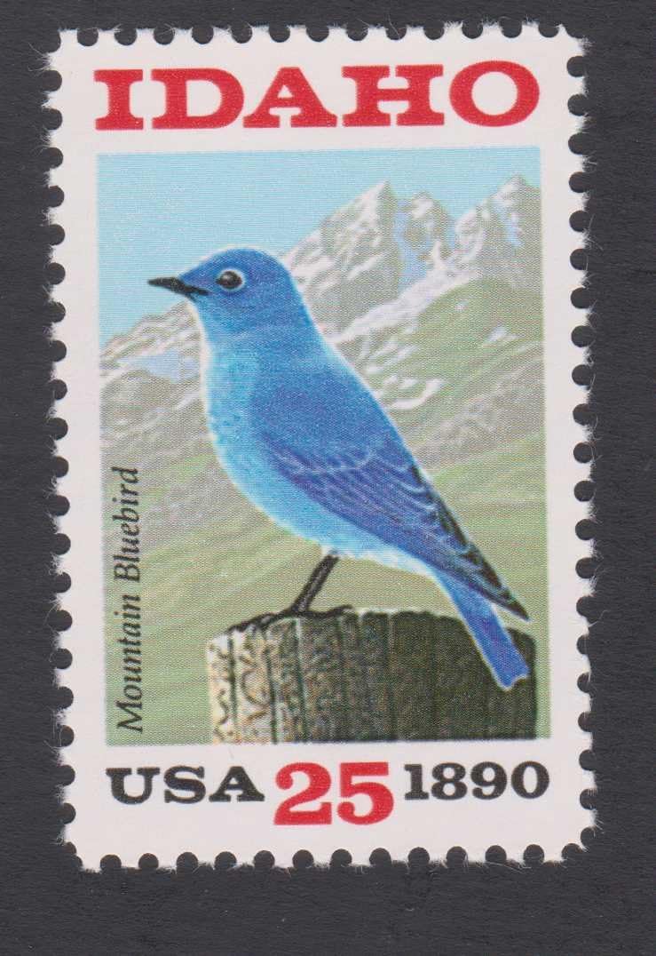 Amazon.com: Mountain Bluebird Idaho 25¢ Postage Stamp : Toys & Games