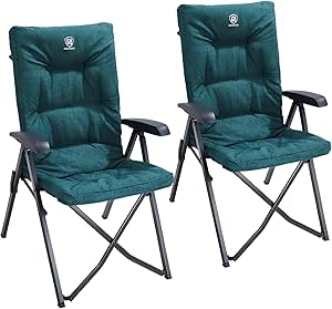 EVER ADVANCED Luxury Camping Chairs 2 Set for Adults Heavy Duty High ...