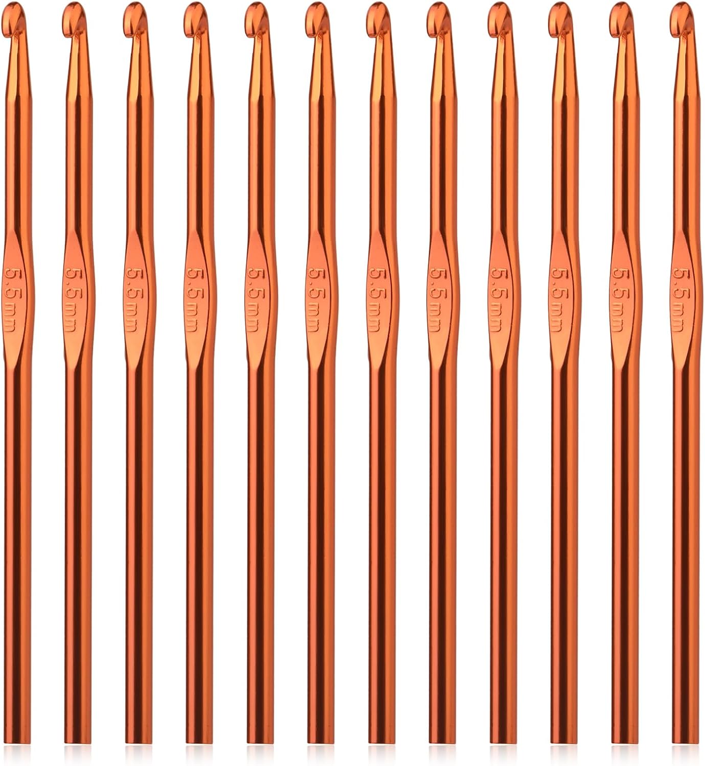Amazon.com: UzecPk 12PCS 5.5mm Aluminum Crochet Hooks, Size I (Size 9 ...