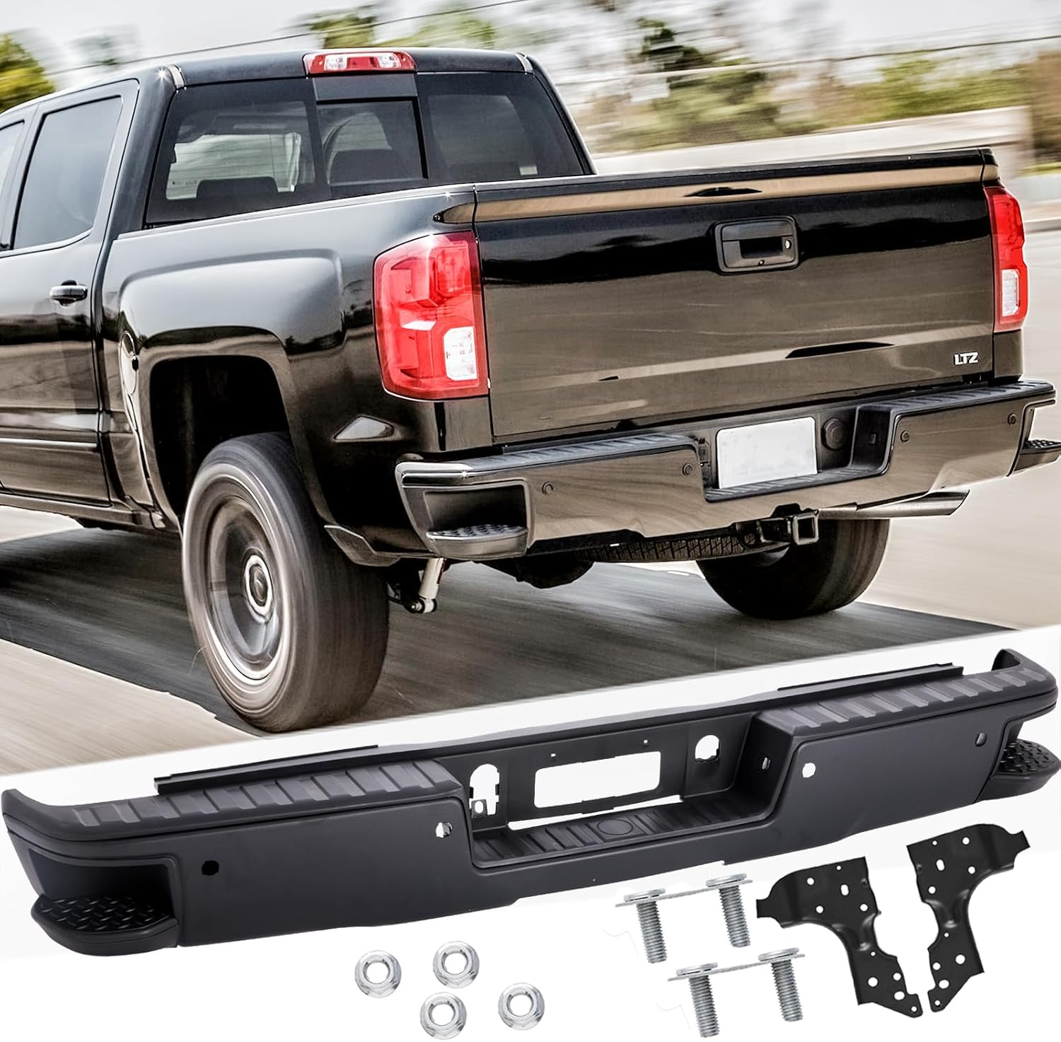 Amazon.com: Rear Steel Step Bumper Assembly for 2014-2018 Chevy ...