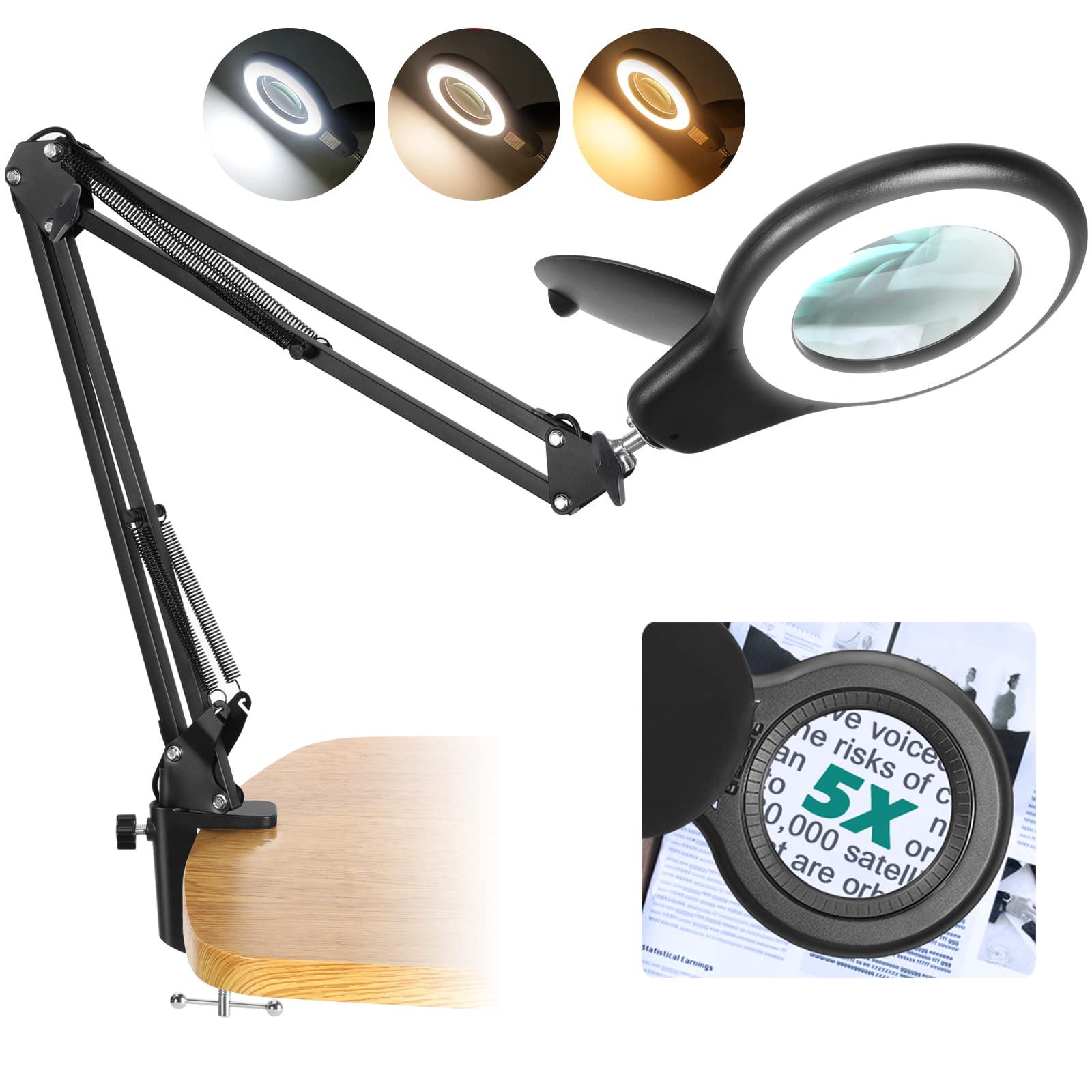 Buy TOMSOO Magnifying Glass With Light And Stand 5X Real Glass LED Buy TOMSOO Magnifying Glass With Light And Stand 5X Real Glass LED