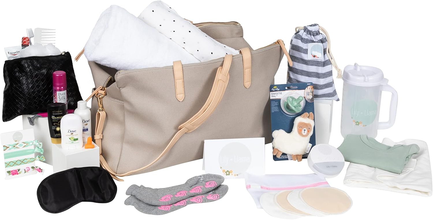 Amazon.com: Lily + Llama Prepacked Hospital Birth Bag for Labor and ...