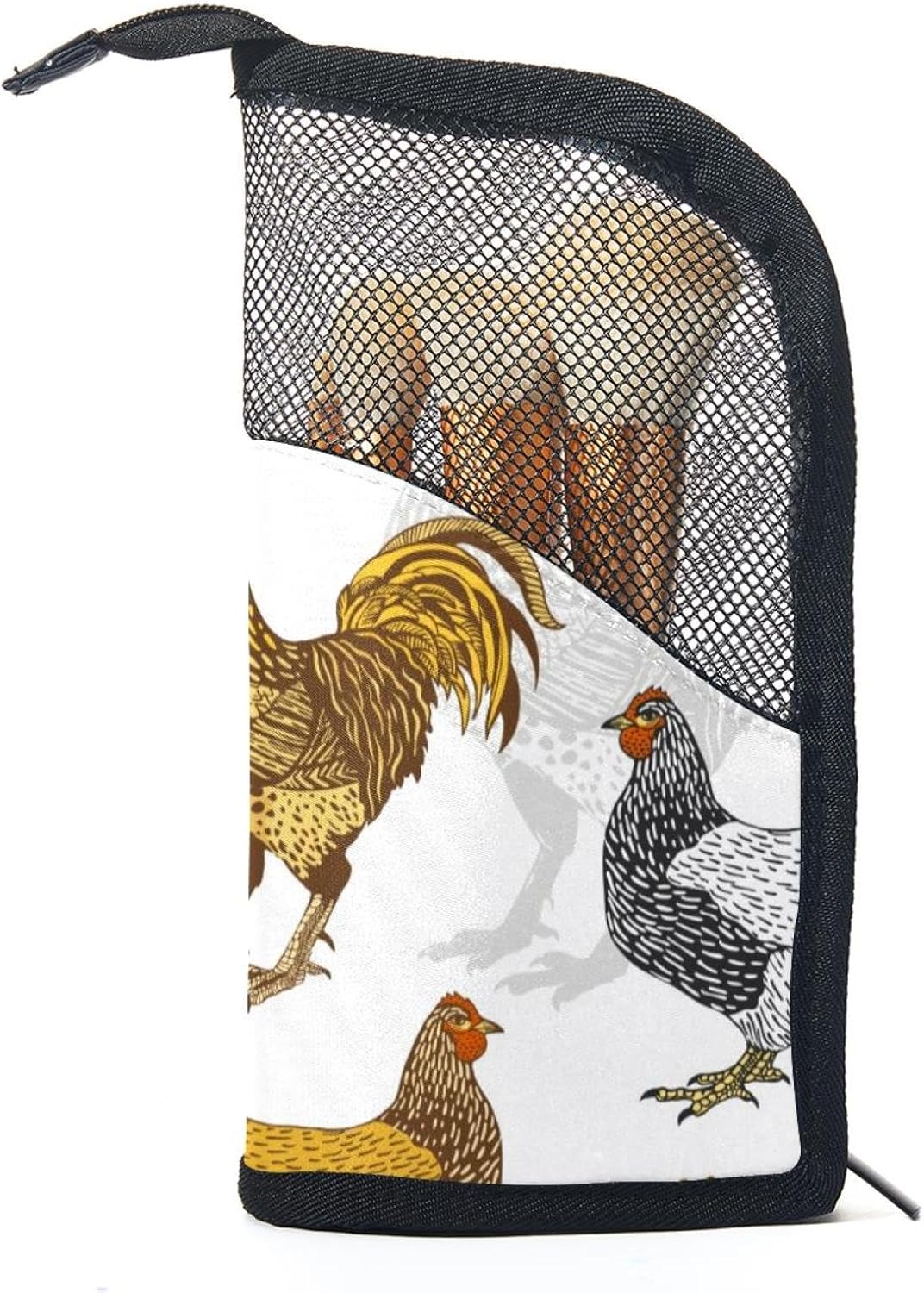 Amazon.com: Beautiful Rooster and Hen Travel Makeup Brush Holder, Stand ...