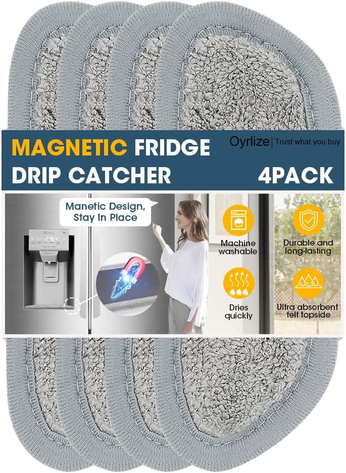 Amazon.com: 4P Magnetic Refrigerator Water Drip Tray Catcher Mat ...