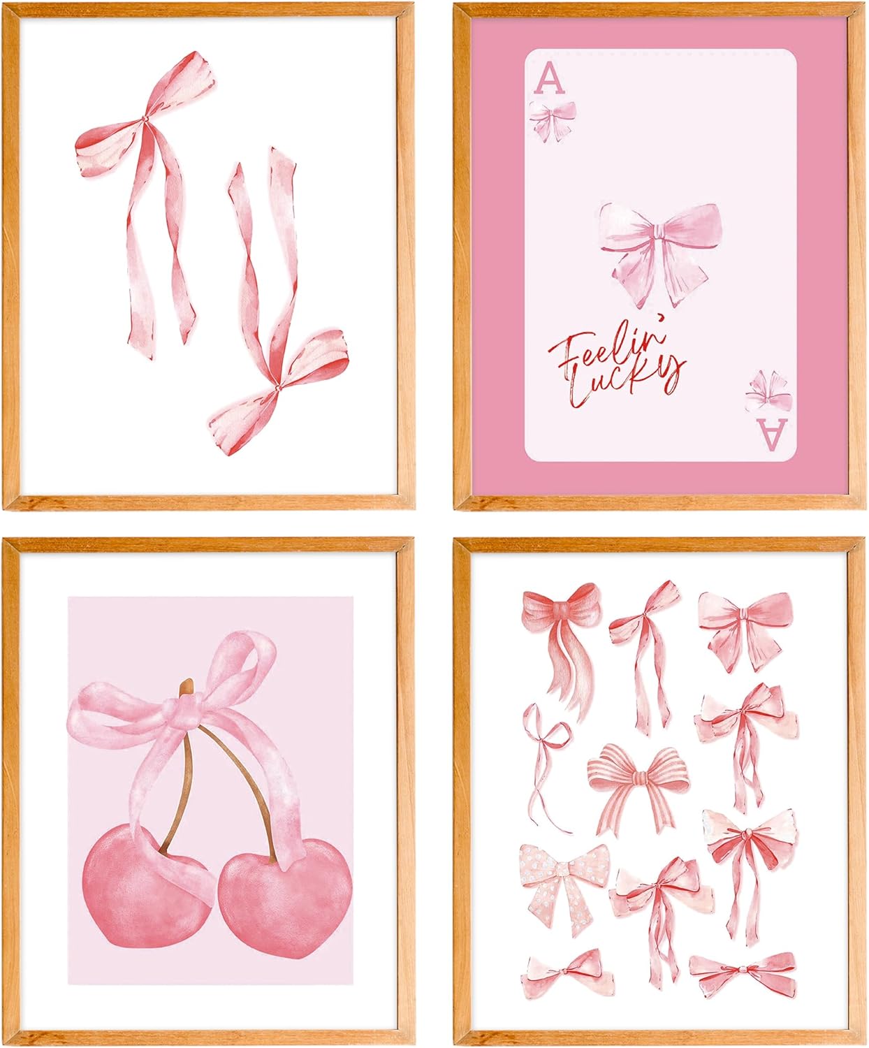 Amazon.com: BearCake Coquette Wall Decor, pink Preppy Coquette Bow ...