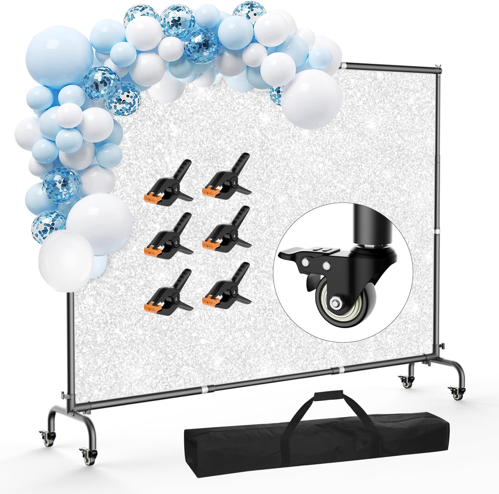 Amazon.com : GLOSHOOTING 10x7.5ft Backdrop Stand with Wheels, Heavy ...