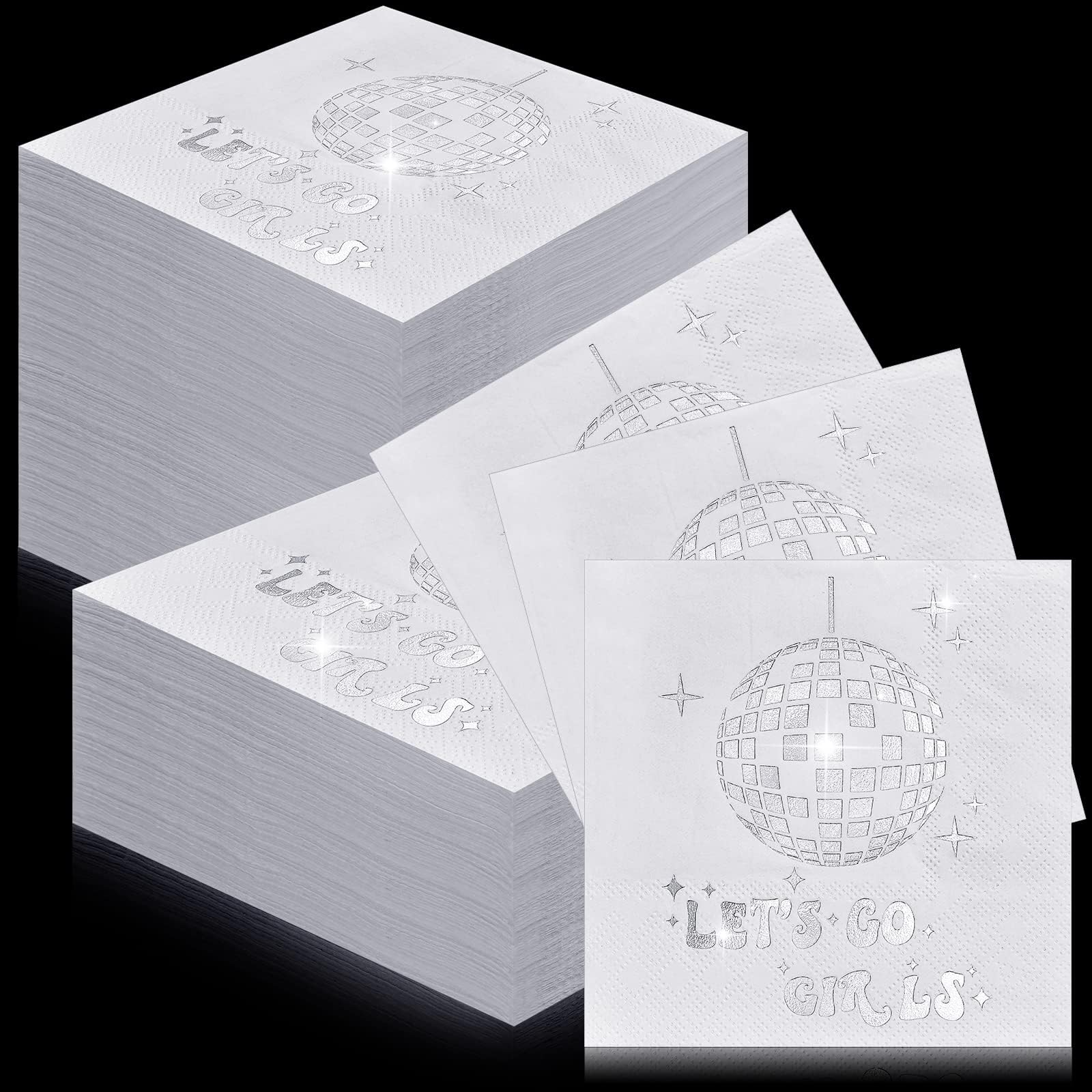 Amazon.com: 100 Pcs Disco Napkins Lets Go Girls Napkins Disco Party ...