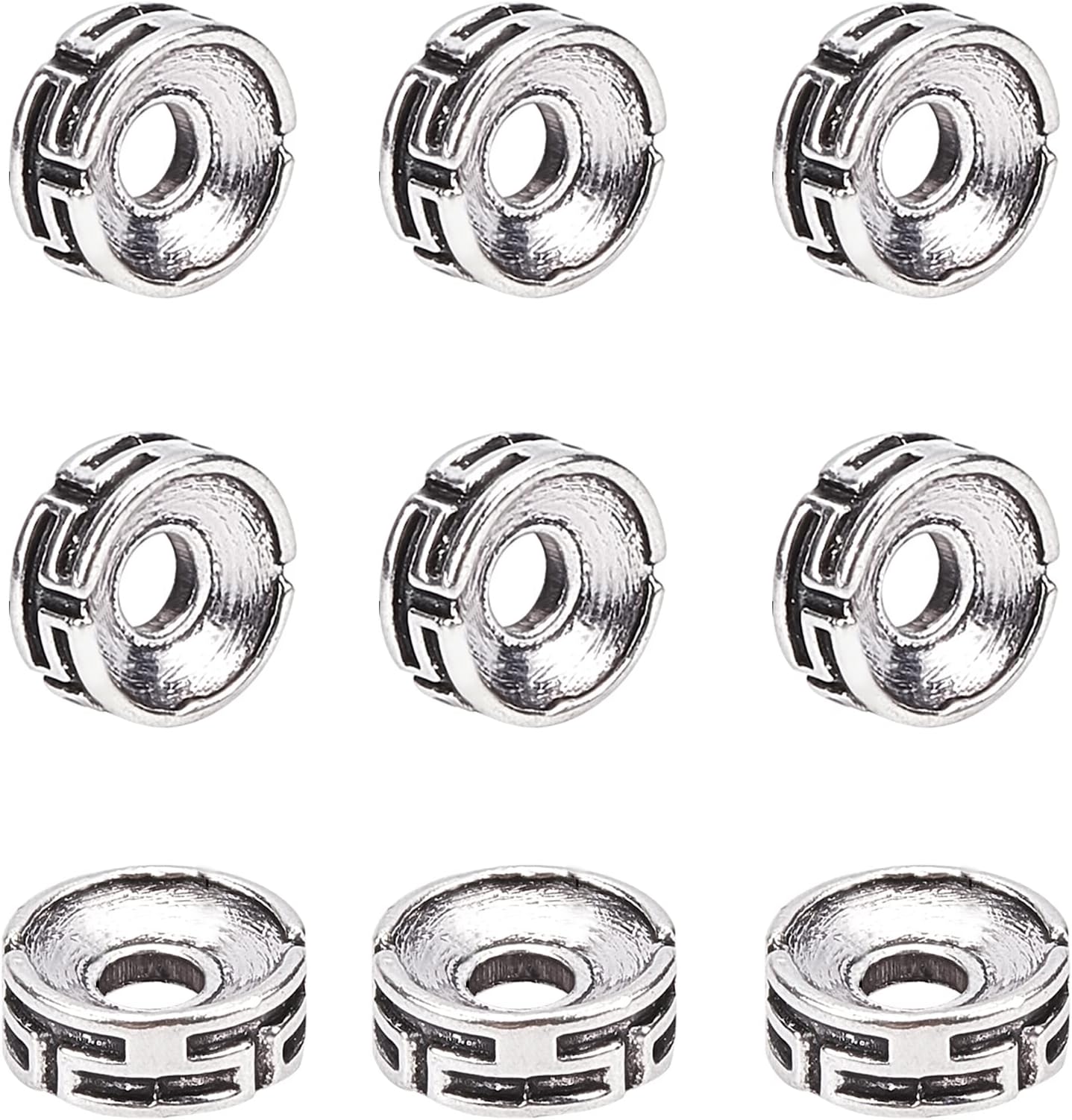 Amazon.com: PH PandaHall 100pcs Large Hole Spacer Beads 8mm Loose Beads ...