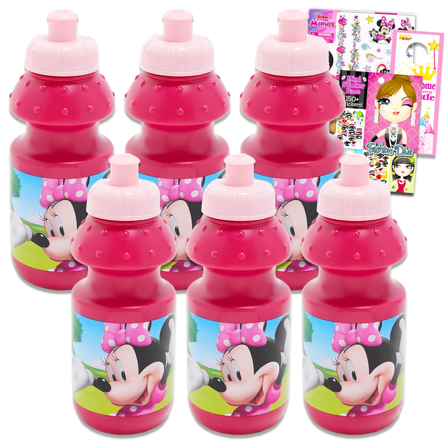 Amazon.com: Minnie Mouse Reusable Water Bottles 11 Oz for Kids - Minnie ...